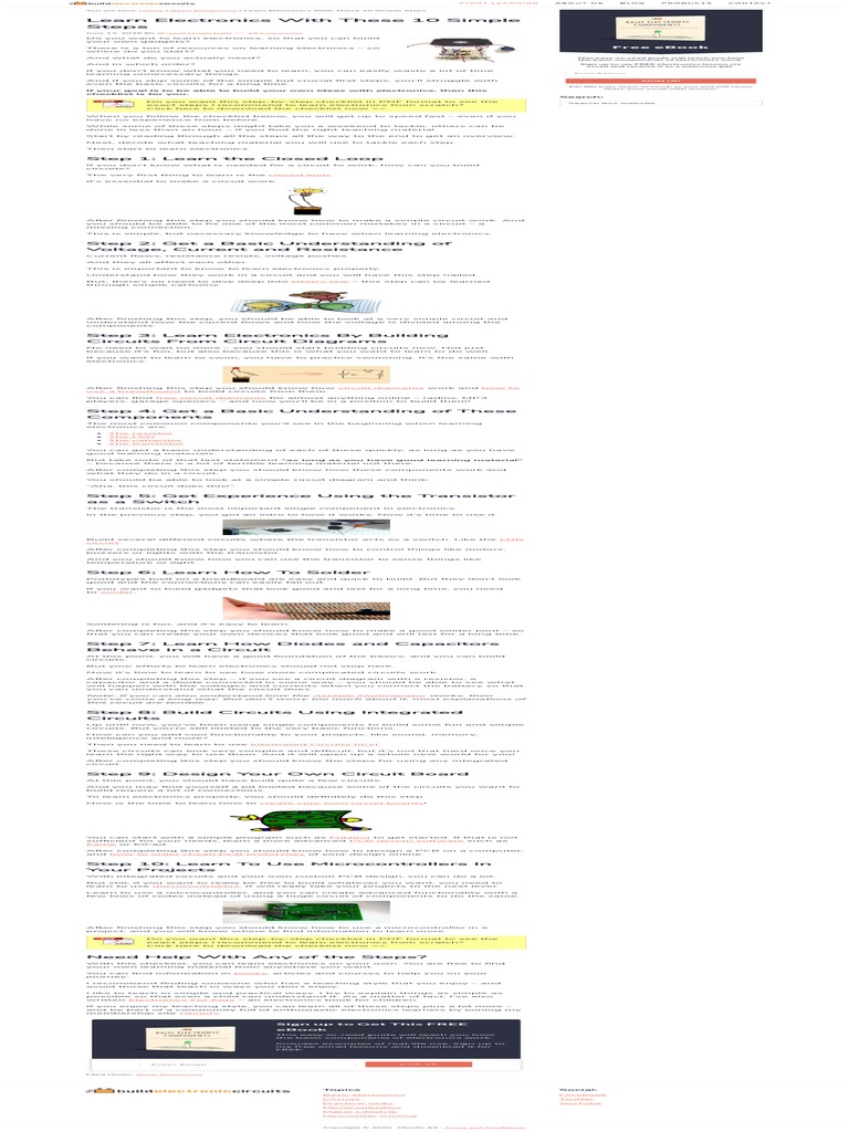 Learn Electronics With These 10 Simple Steps PDF | PDF | Electronic ...