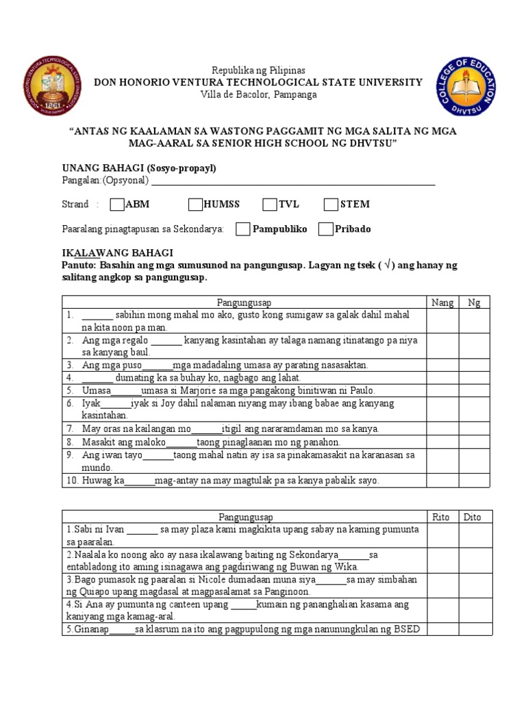 Talatanungan 123 | PDF