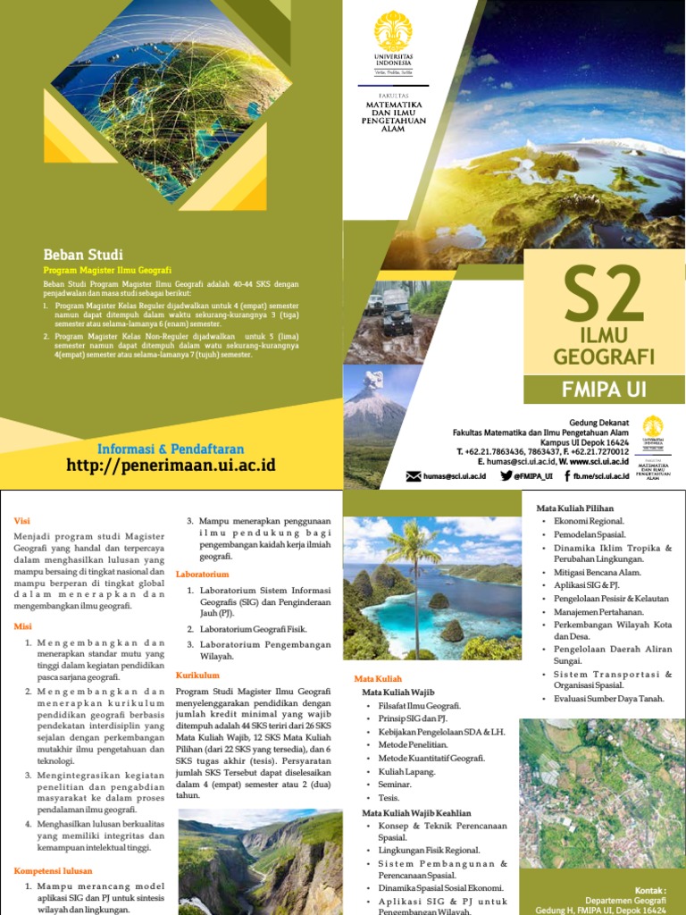 Brosur Program Studi S2 Geografi 2 | PDF
