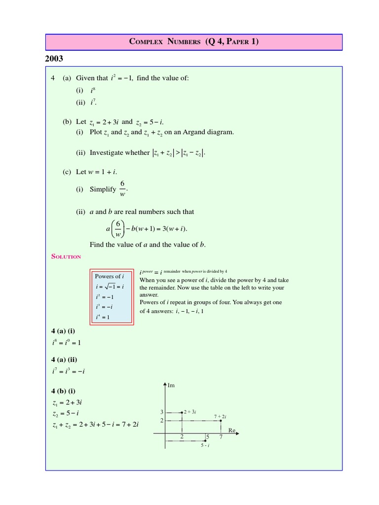Ordcompsoln 2003 | PDF | Complex Number | Equations