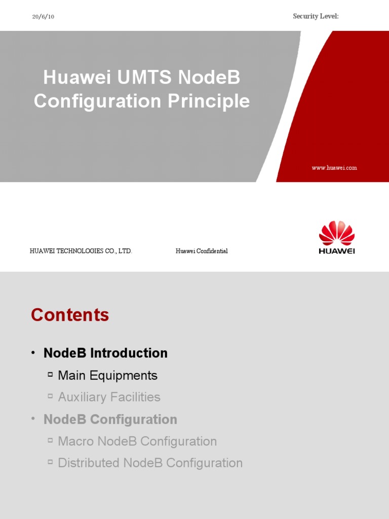 Huawei UMTS NodeB Configuration Principle-V5 (1) .0 (E) - 20070715 | PDF | Power Supply ...