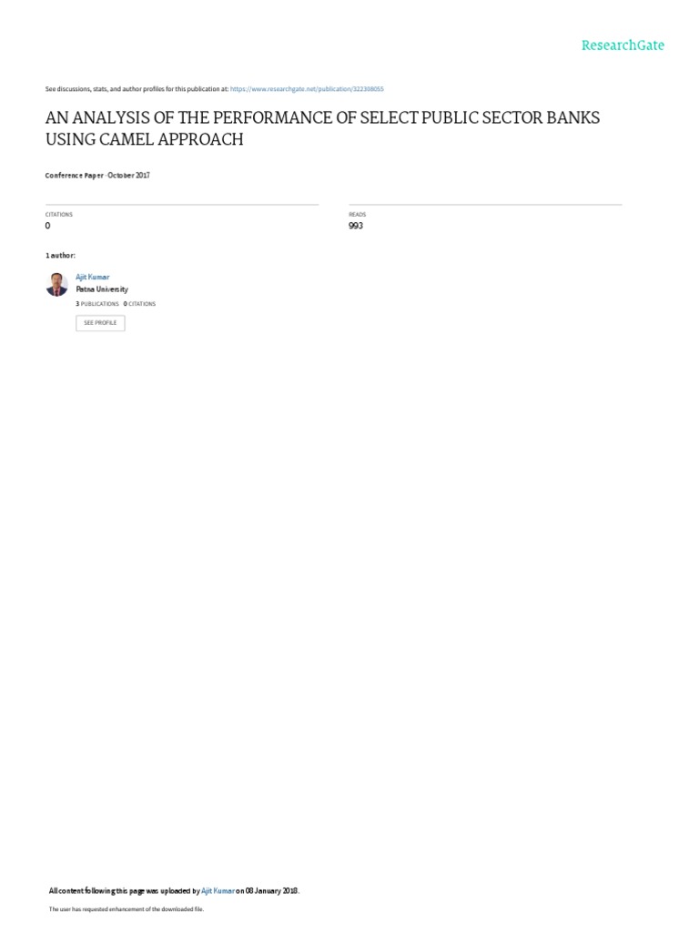 An Analysis of The Performance of Select Public Sector Banks Using ...