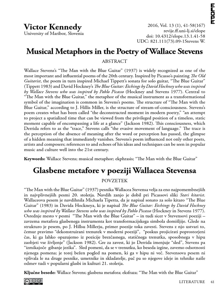 Musical Metaphors in Stevens's Poetry | PDF | Poetry | Idea