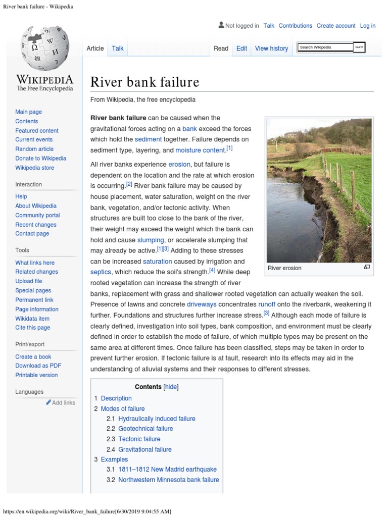 River Bank Failure | PDF | Geomorphology | Earth Sciences