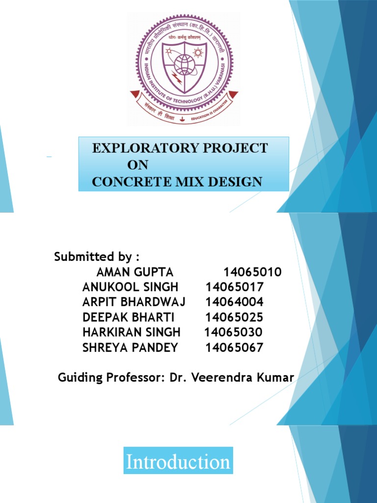 Exploratory Project ON Concrete Mix Design | PDF | Construction ...