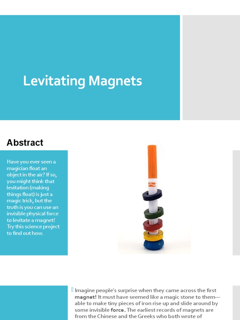 Levitating Magnets | PDF | Magnet | Magnetism