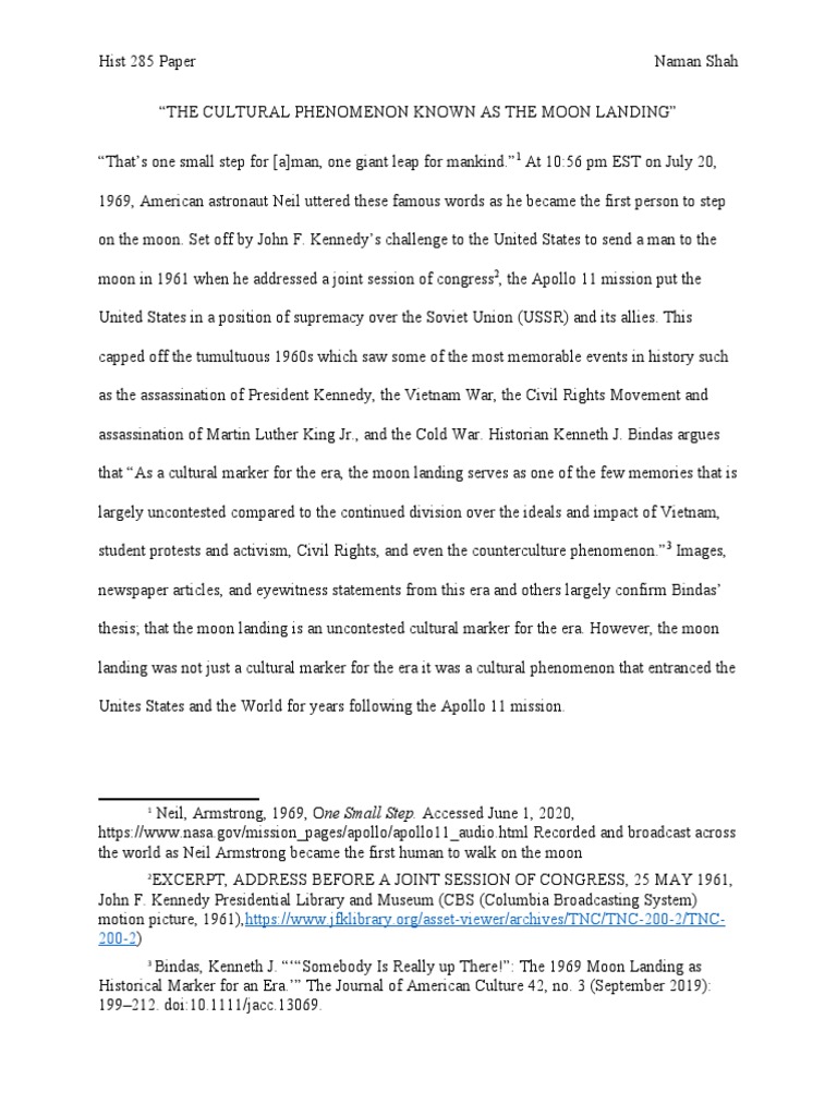 Cultural Impact Moon Landing | PDF | Apollo 11 | Neil Armstrong