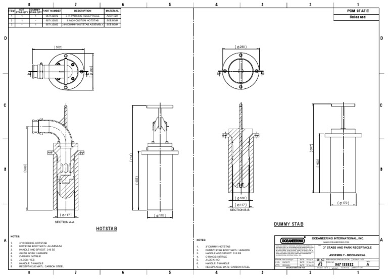 Hotstab Dummy Stab: PDM State Released | PDF | Chemical Elements | Steel