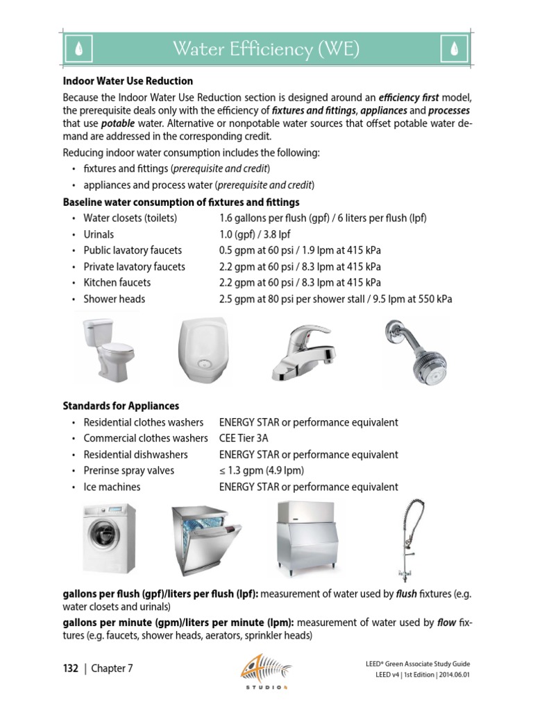LEED v4 Green Associate Study Guide Water Efficiency | PDF