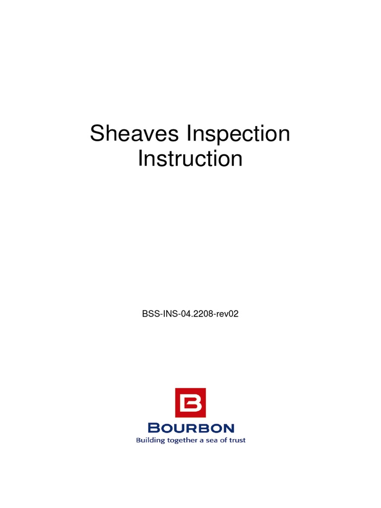 Sheaves Inspection | PDF | Bearing (Mechanical) | Wear