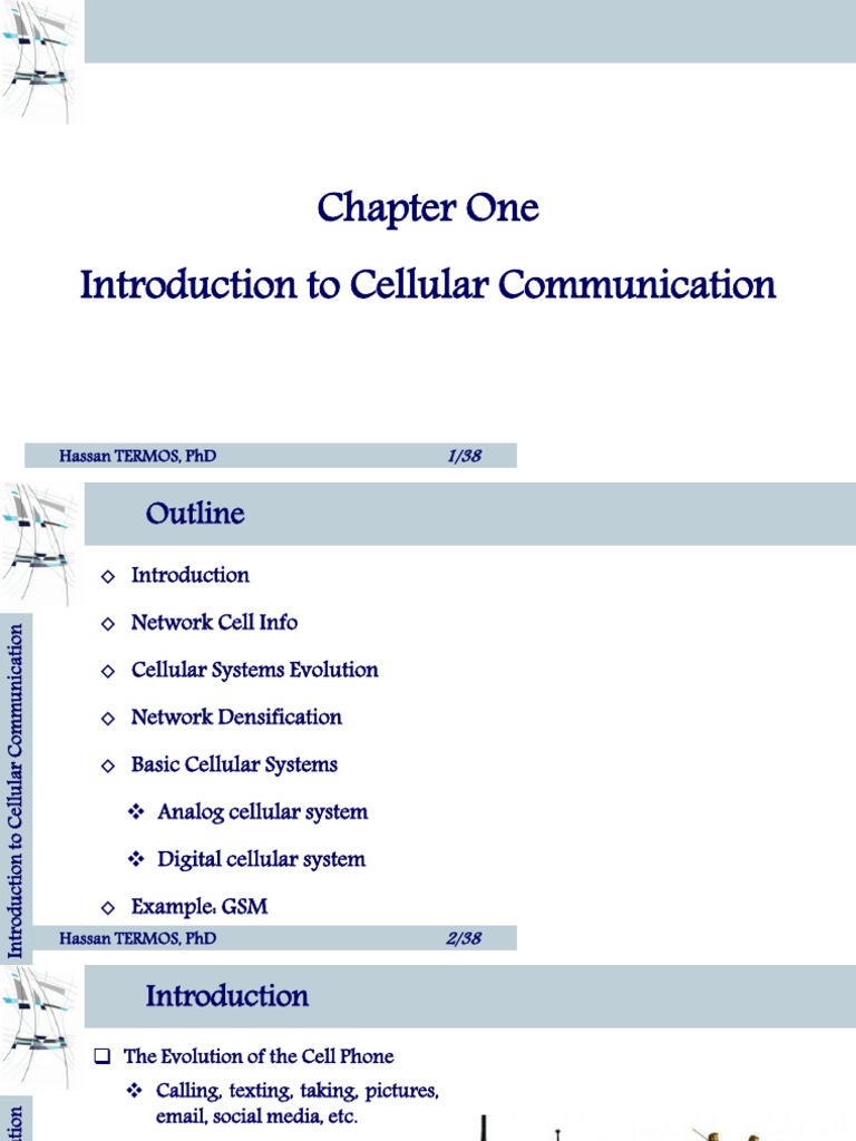 Chapter One-Introduction To Cellular Communication | PDF | Cellular ...