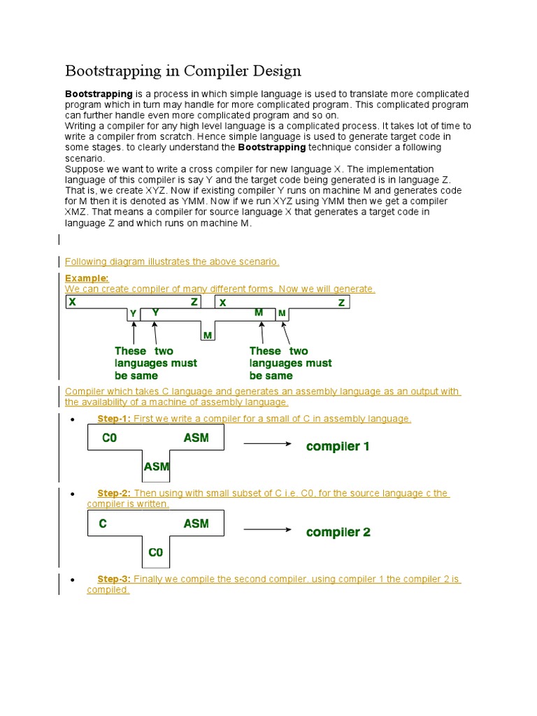 Bootstrapping in Compiler Design | PDF | Business | Technology & Engineering