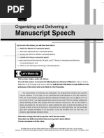 Manuscript Speech | PDF | Speech | Nonverbal Communication