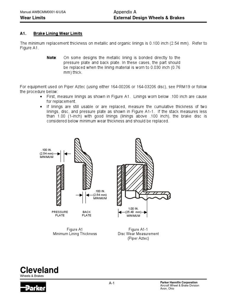 Cleveland: Wear Limits External Design Wheels & Brakes | PDF | Brake ...