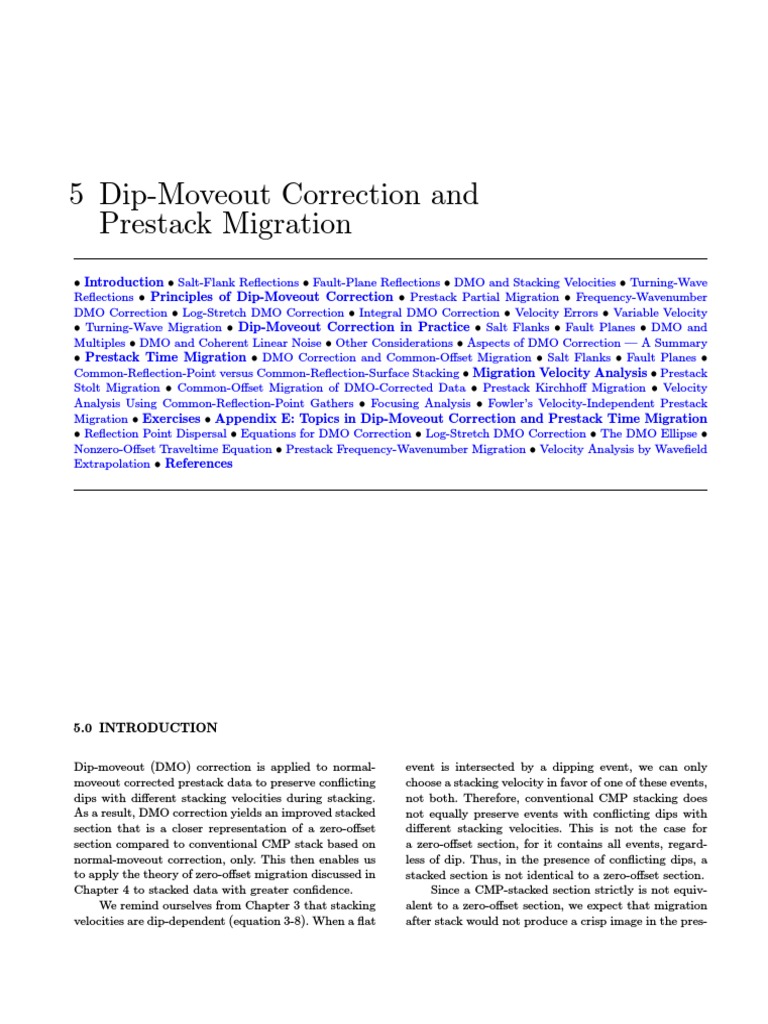 5 Dip-Moveout Correction and | PDF | Fault (Geology) | Physics