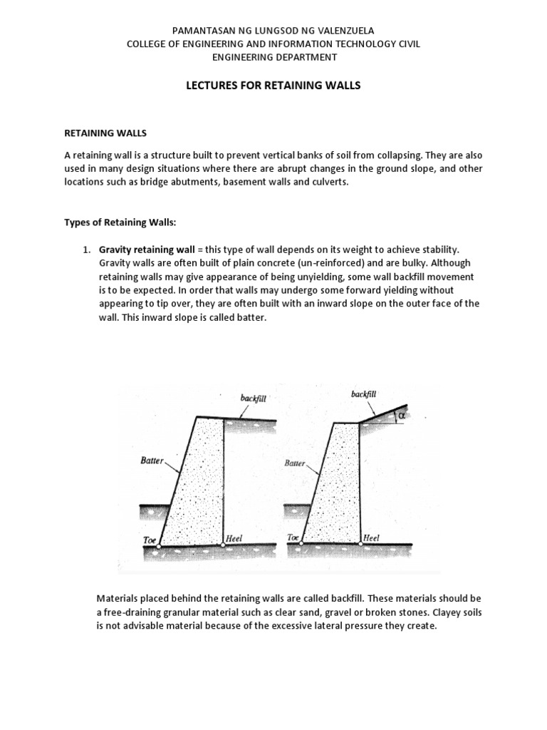Retaining-Wall | PDF | Drainage | Building Engineering