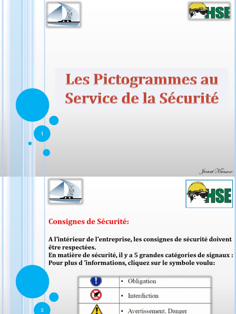 Pictogrammes de Sécurité au Travail | PDF