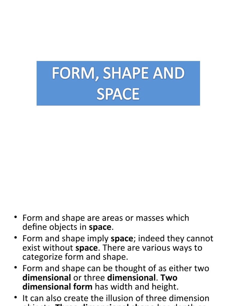 Form, Shape and Space | PDF