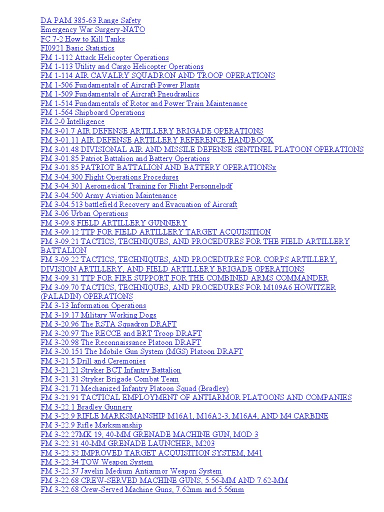 Da Pam 385 | PDF | Platoon | Battalion