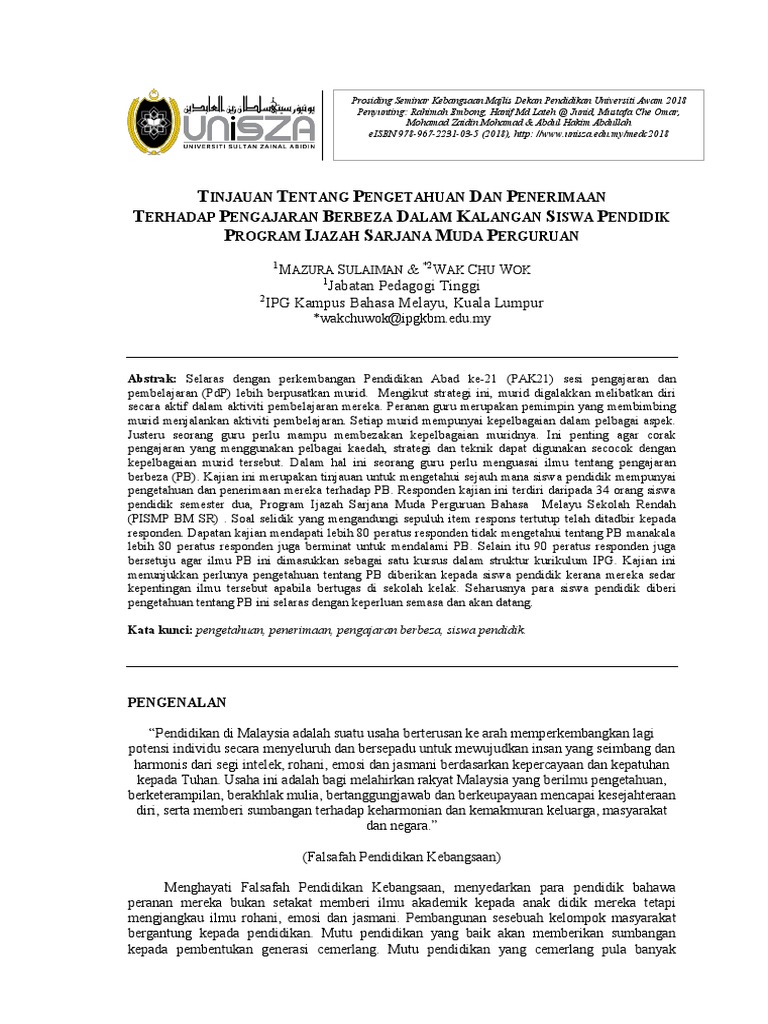 Pedagogi Terbeza IPGKBM | PDF