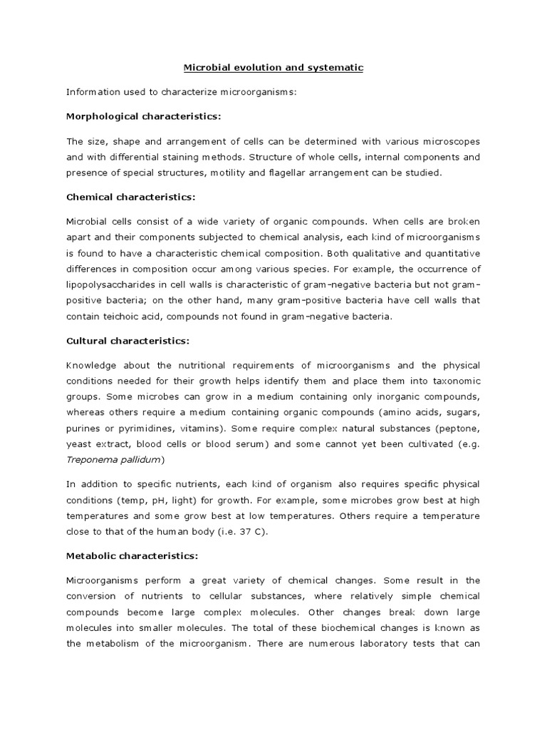 Morphological Characteristics | PDF | Archaea | Bacteria