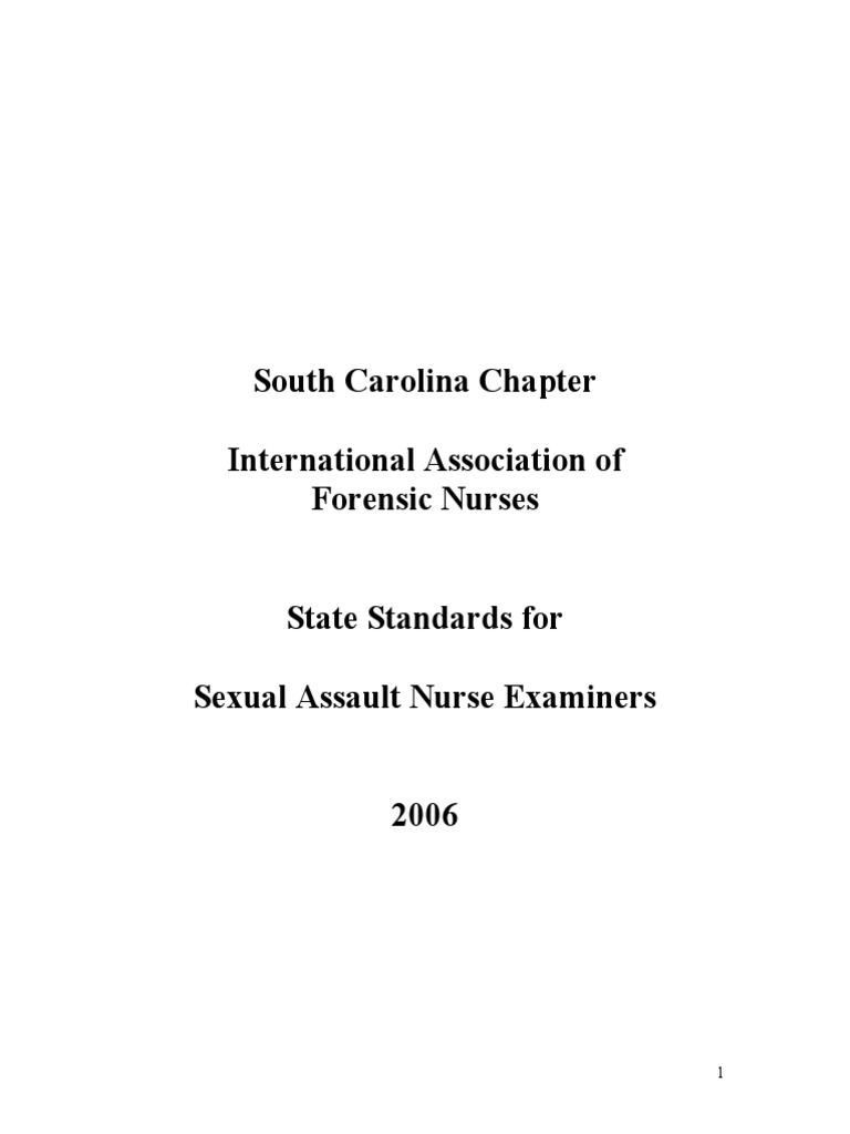 SC IAFN State Standards | PDF | Nursing | Expert Witness