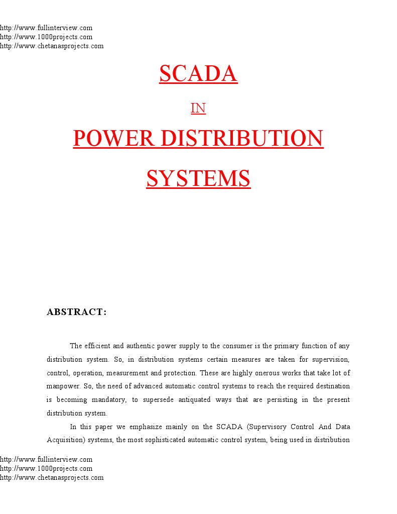 Scada in Power Distribution Systems | PDF | Scada | Programmable Logic Controller