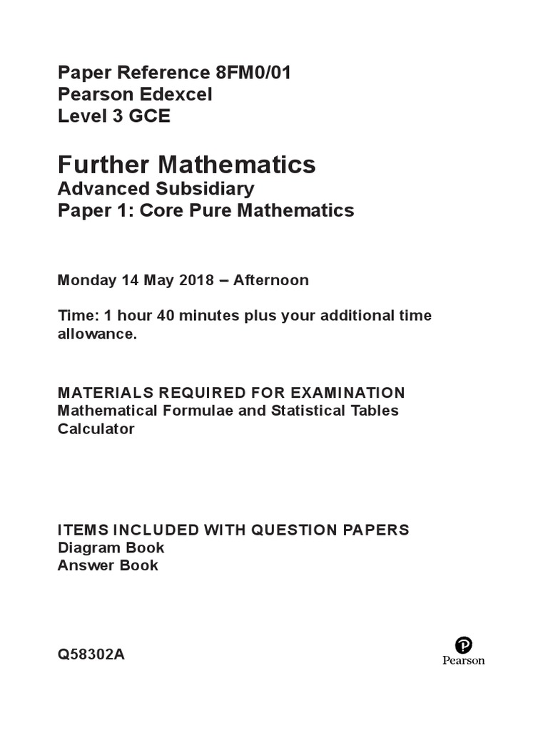 24pt A3 8FM0 - 01 Question Paper | PDF | Matrix (Mathematics) | Space