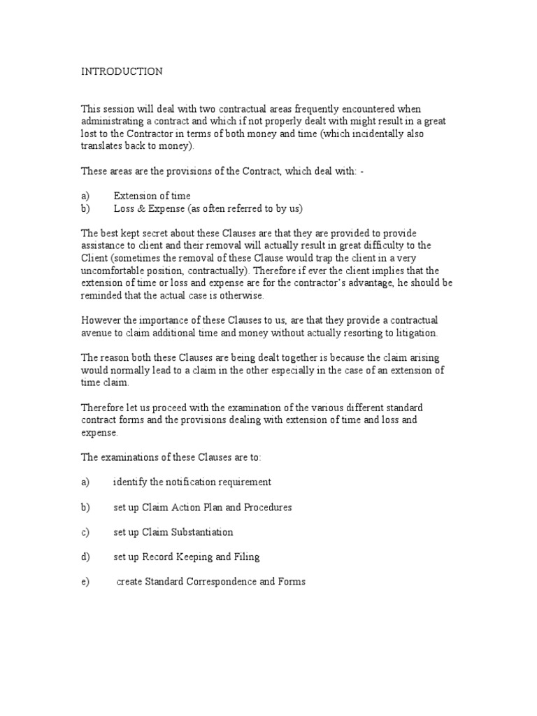 Extension of Time Request in Construction | PDF | Architect | Breach Of ...