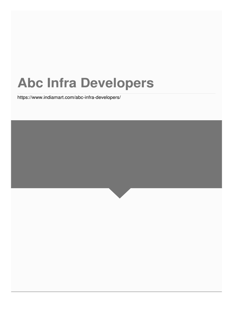 Abc Infra Developers | PDF
