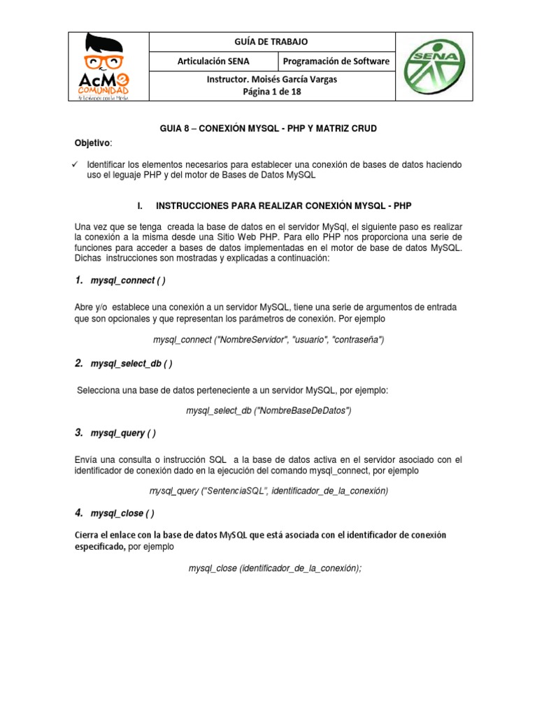 Guía MySQL-PHP para Programadores | PDF | Php | Mi sql