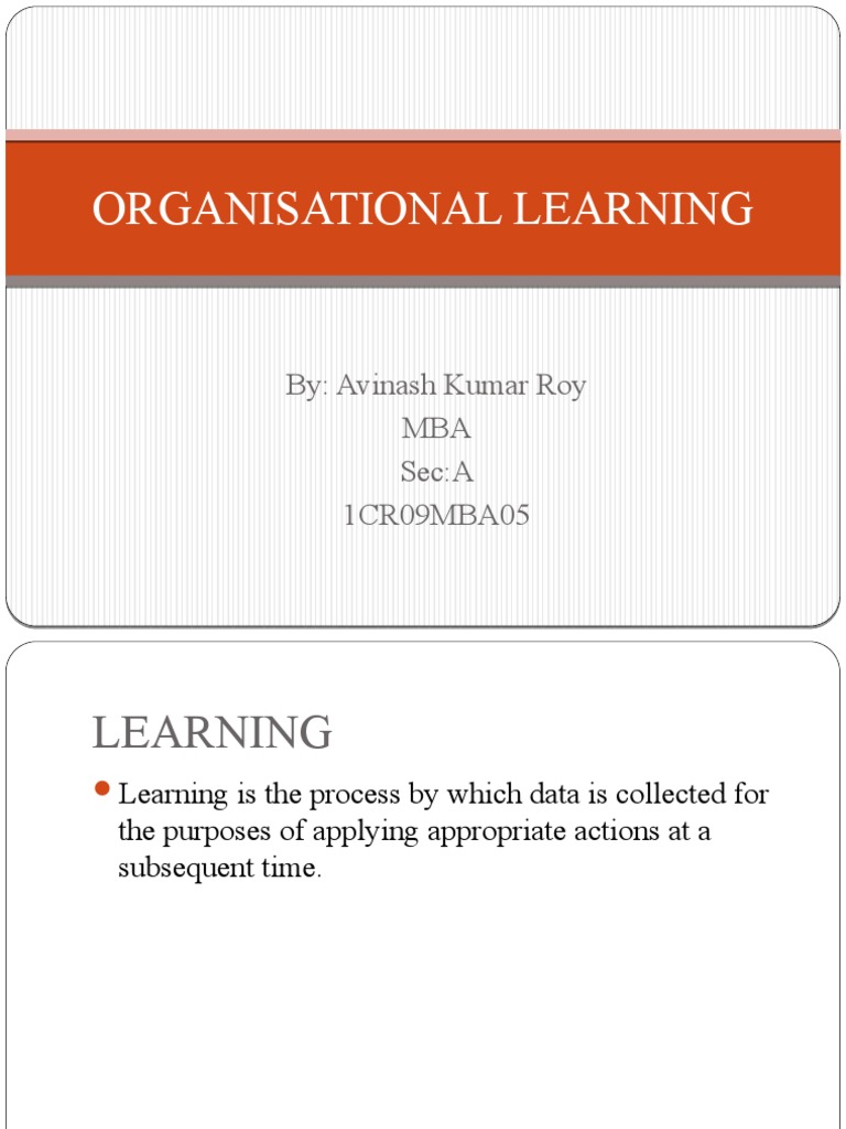 Understanding Organizational Learning Concepts | PDF | Career & Growth