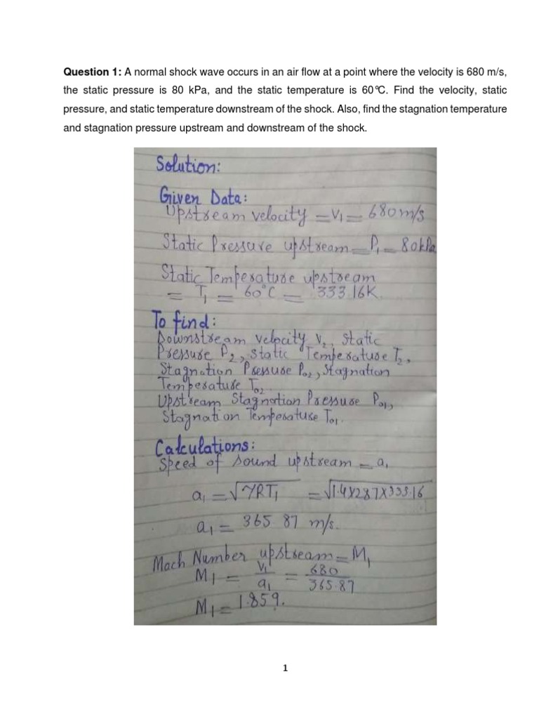 Oblique Shock Waves | PDF | Home & Garden | Science & Mathematics