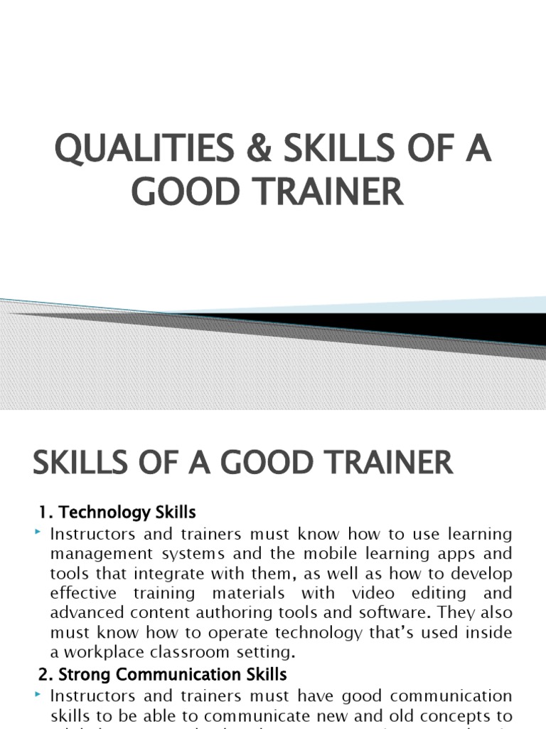 Qualities of A Trainer | PDF | Motivation | Motivational