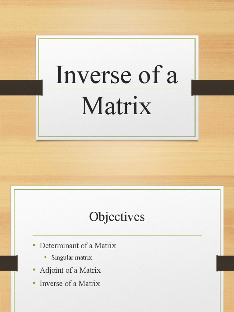 Inverse of A Matrix | PDF | Determinant | Functional Analysis