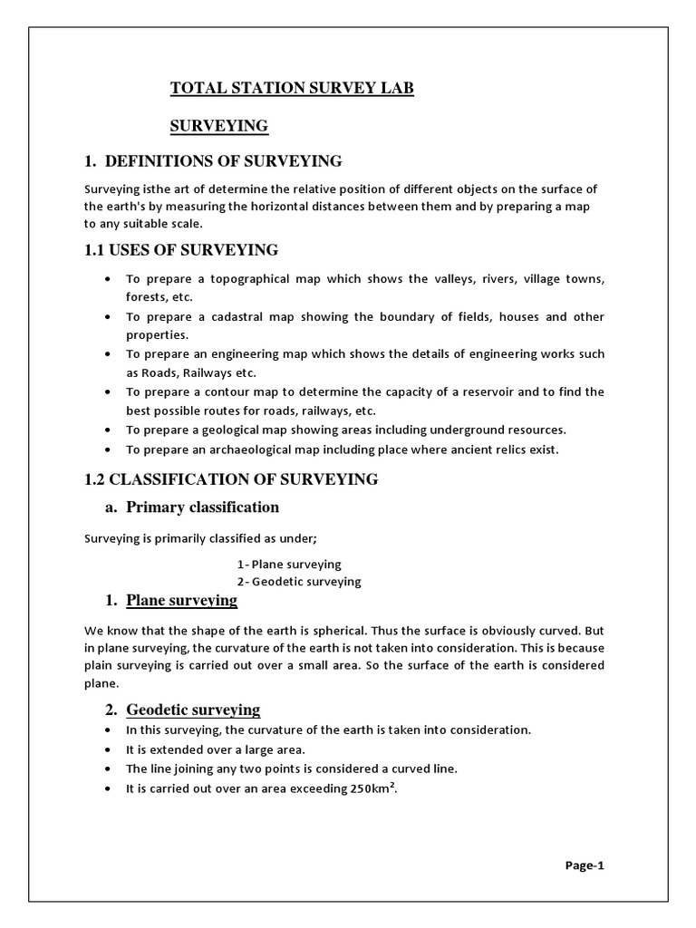Total Station Notes | PDF | Surveying | Topography