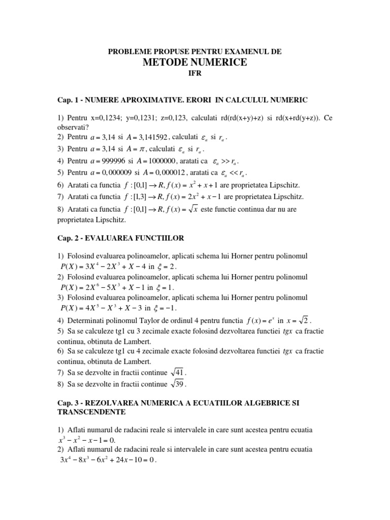 Subiecte Examen PDF | PDF