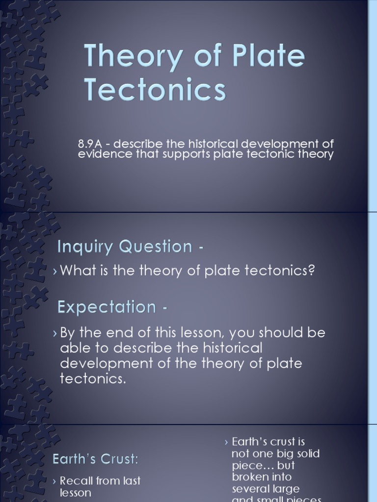 Theory of Plate Tectonics - Class Notes PDF | PDF | Plate Tectonics ...