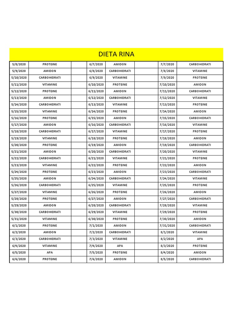 Program Rina Diet | PDF