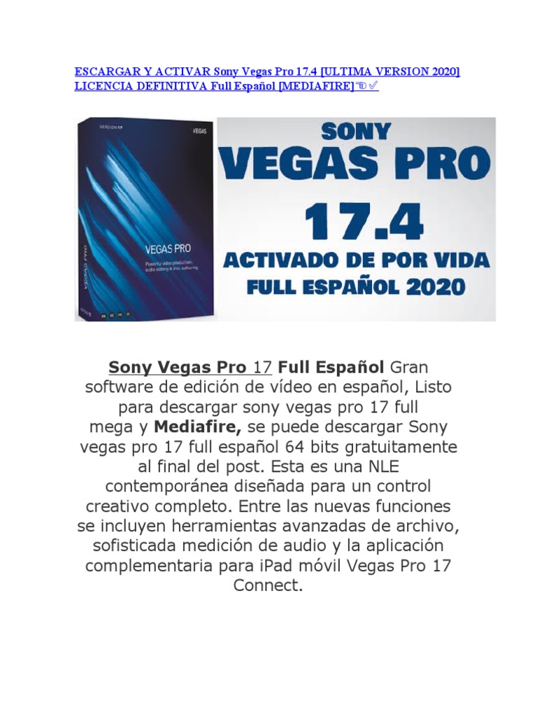 Sony Vegas Pro 17 | PDF