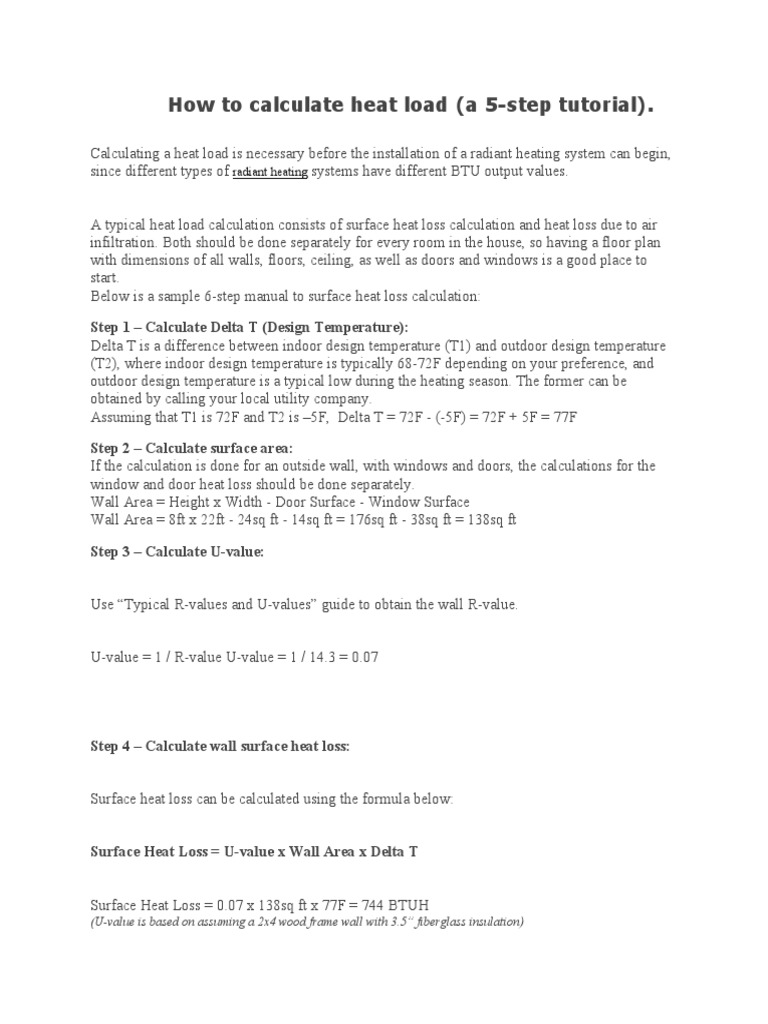 How To Calculate Heat Load (A 5-Step Tutorial) | Download Free PDF ...