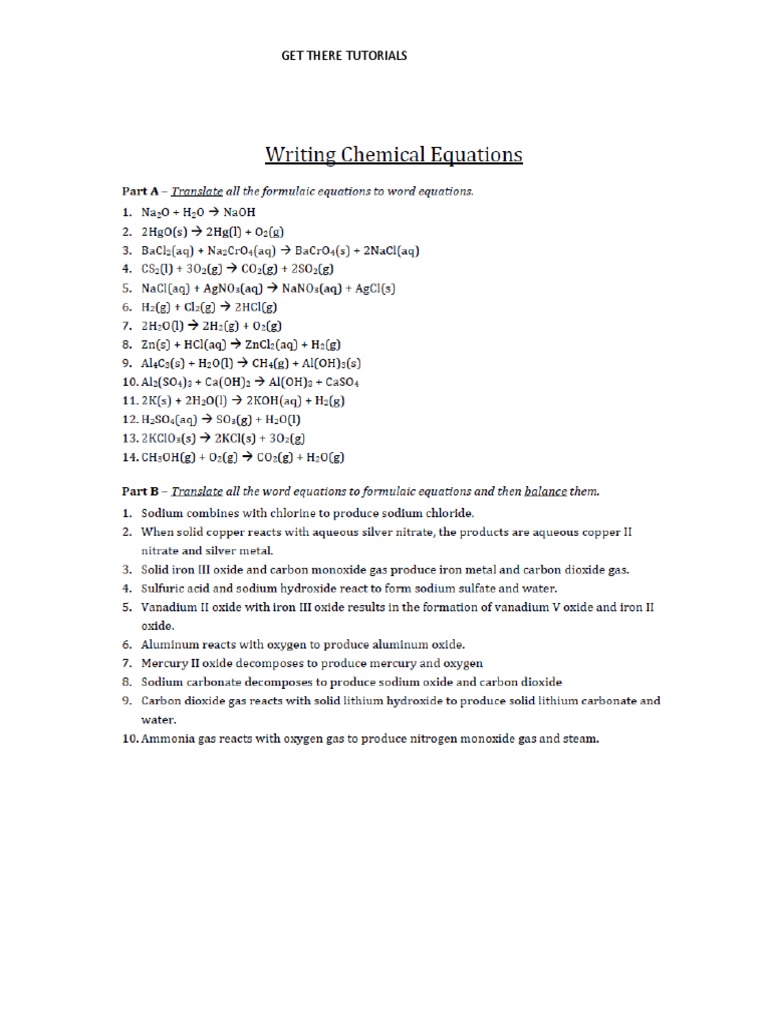 Writing Equations | PDF