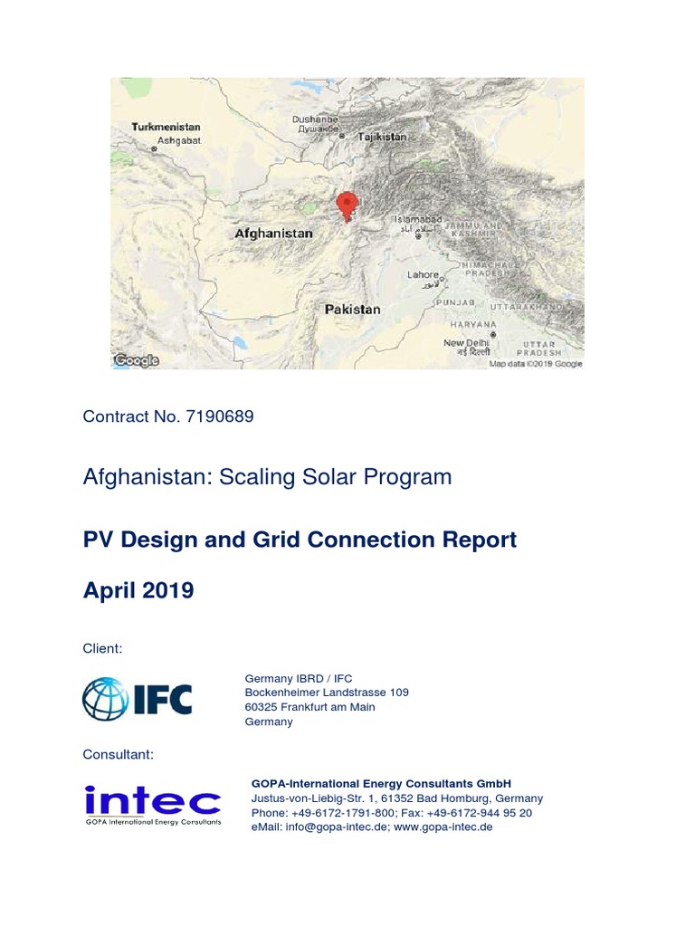 PV Design and Grid Connection Report | Download Free PDF ...
