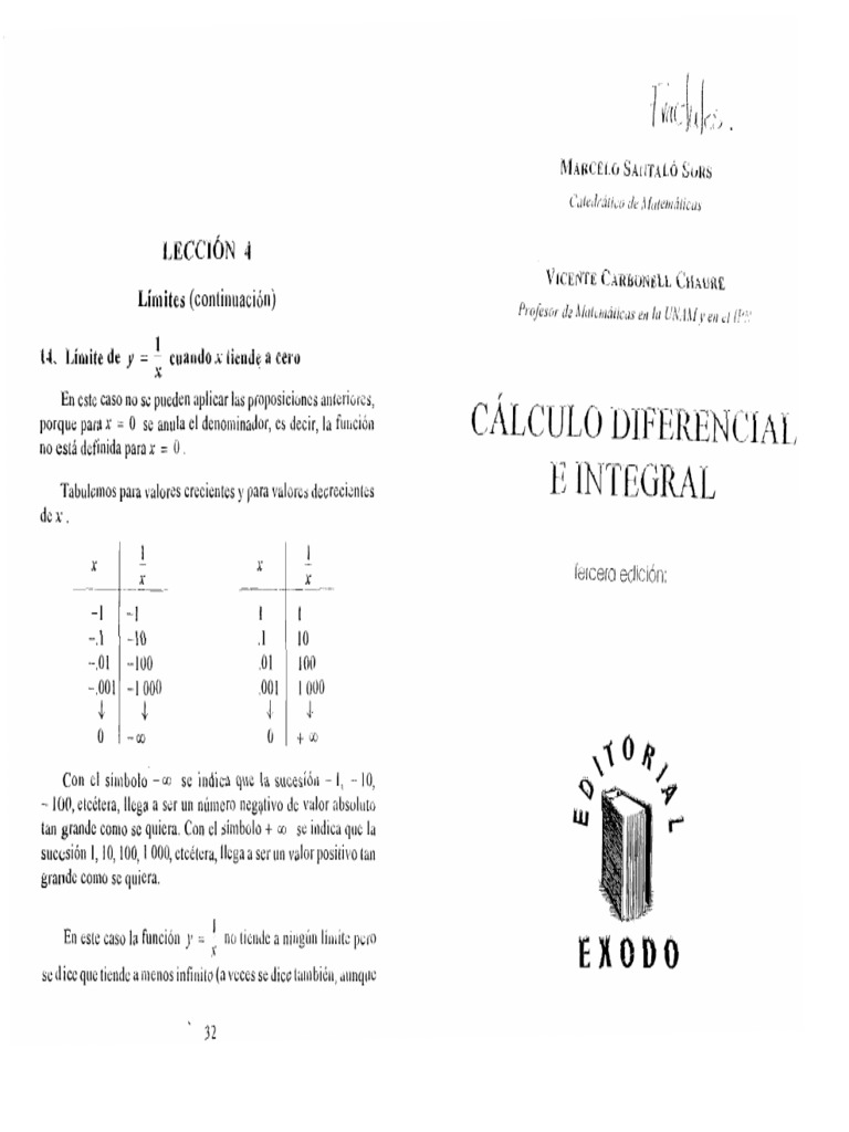 Calculo Diferncial e Integral Satallo y Carbonell PDF | PDF