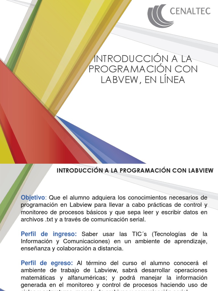 Labview Módulo I Presentación PDF | PDF | Electrónica | Programación de ...