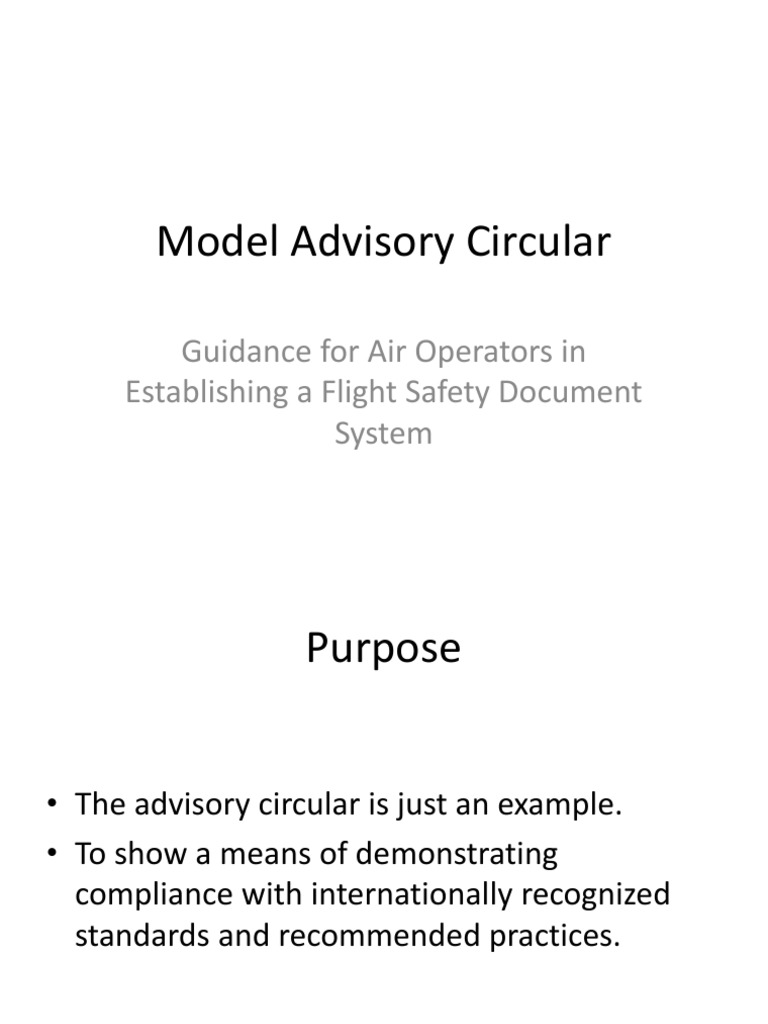 Guidance For Air Operators in Establishing A Flight Safety Document ...