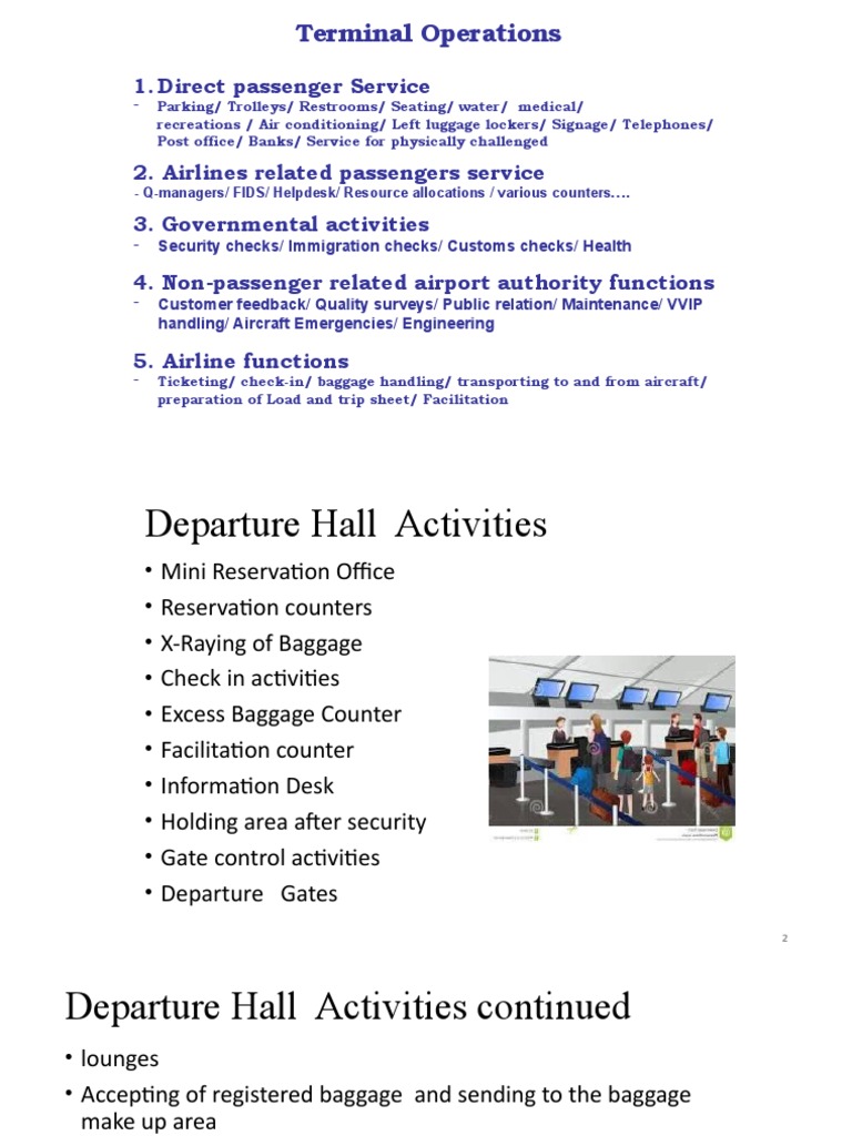 Terminal Operations: 1. Direct Passenger Service | PDF | Baggage | Aviation