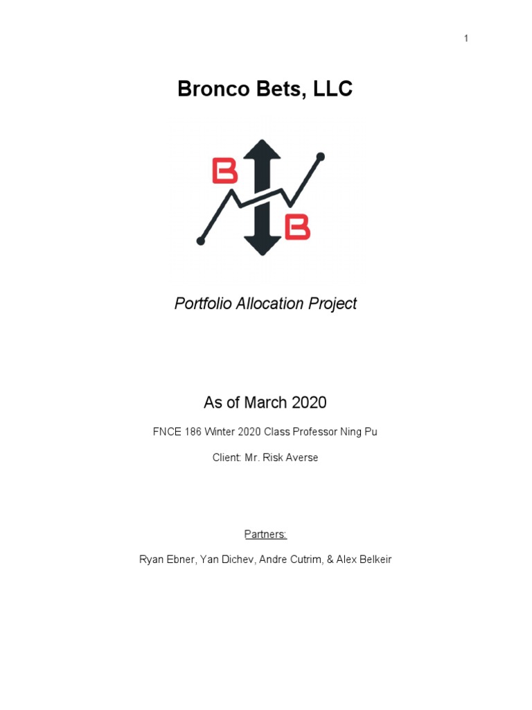 Stock Portfolio Analysis Project | PDF | Modern Portfolio Theory | Beta ...
