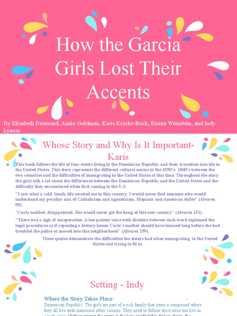 How The Garcia Girls Lost Their Accents Final Project | PDF