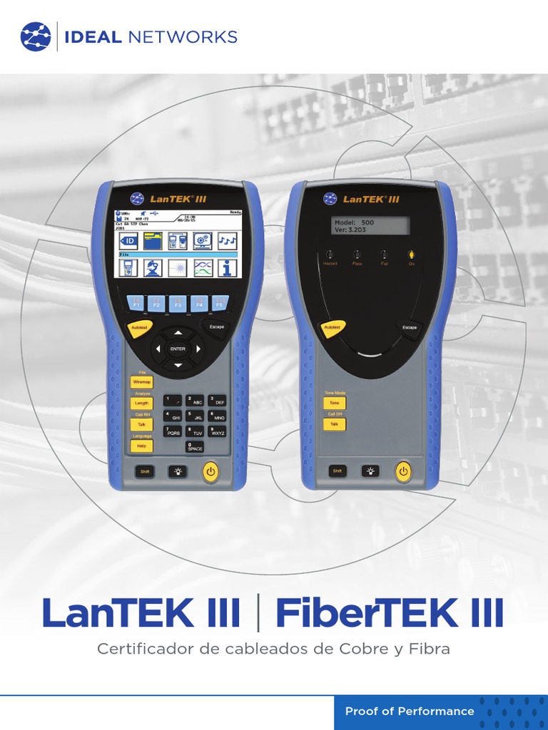 LanTEK III FiberTEK III Brochure Spanish PDF | PDF | Fibra óptica ...